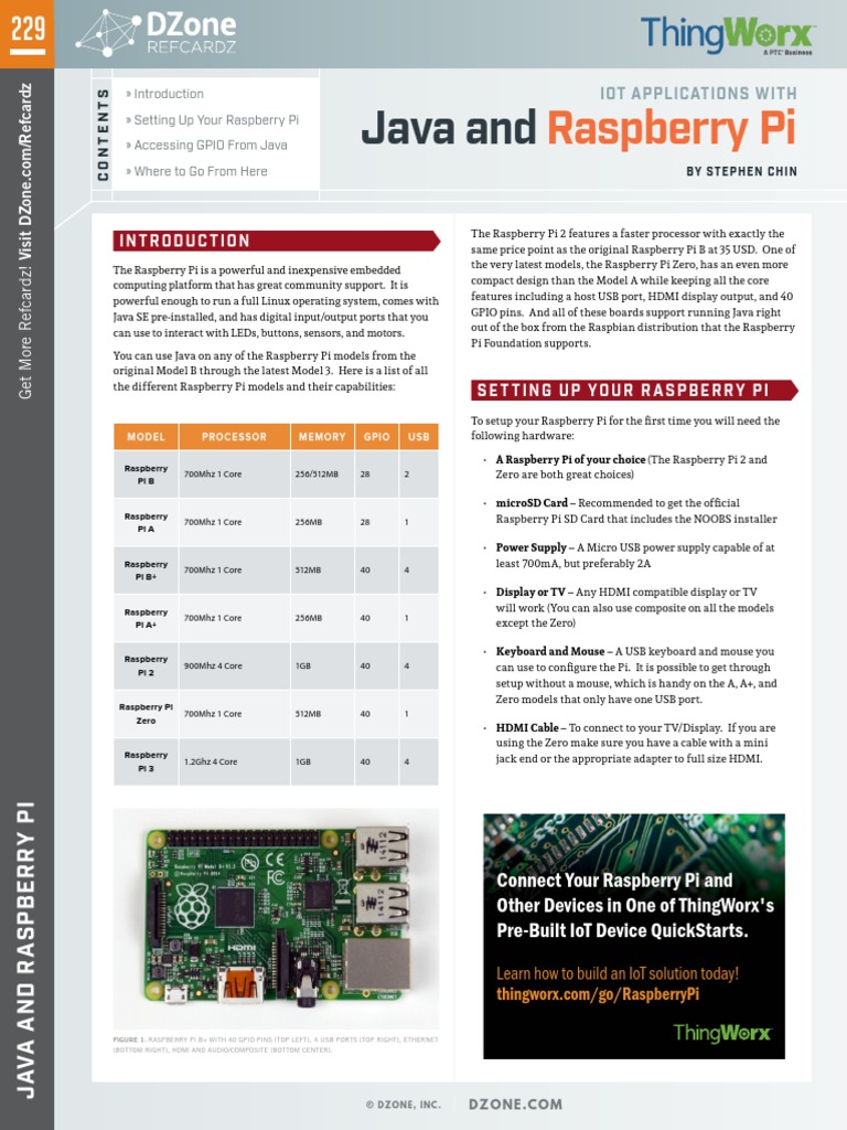 Dzone Rc Java And Raspberrypi Pdf Raspberry Pi Computer Engineering 