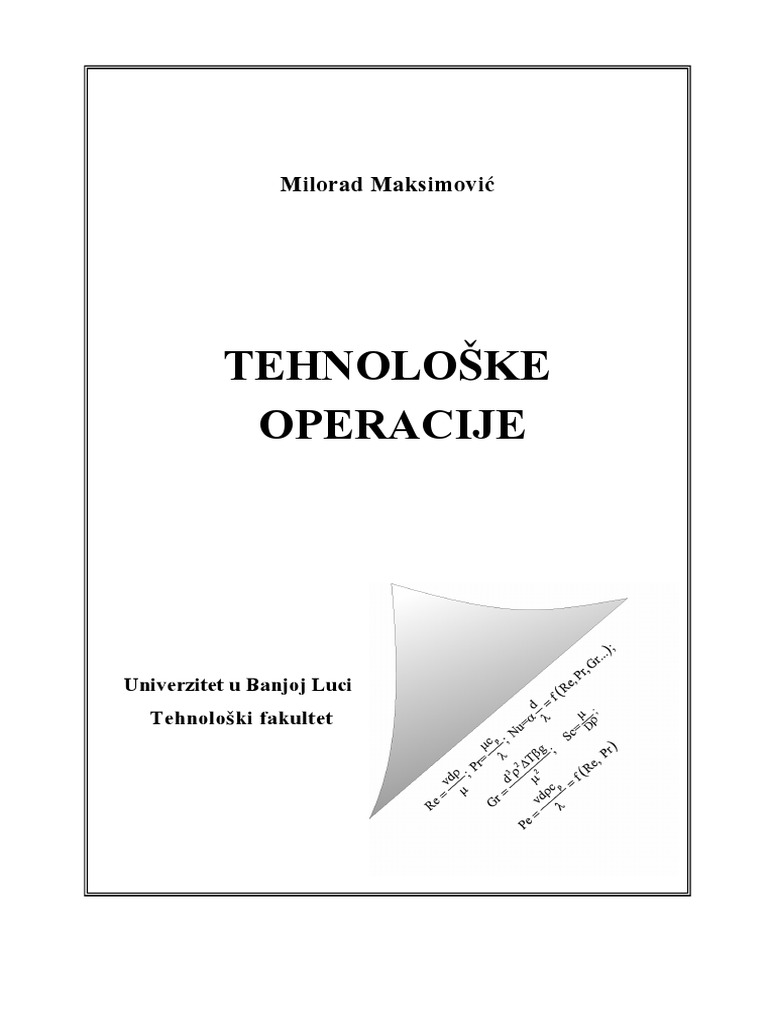 Tehnoloske Operacije | PDF