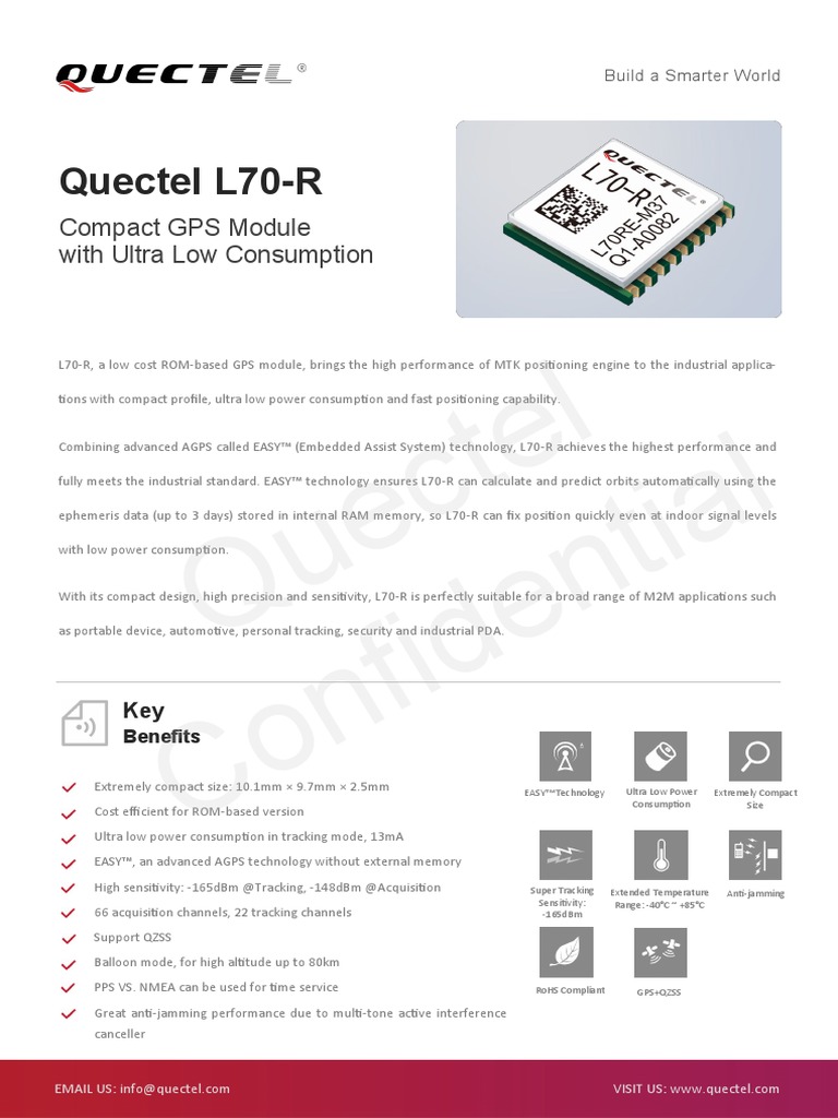 Quectel L70-R GPS Specification V2.2 | PDF | Global Positioning System ...