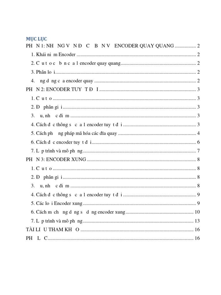 Encoder Quay Quang Encoder Tuyet Doi Encoder Xung PDF | PDF