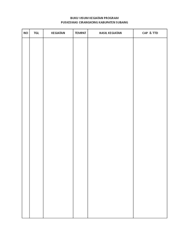 Format Buku Visum | PDF