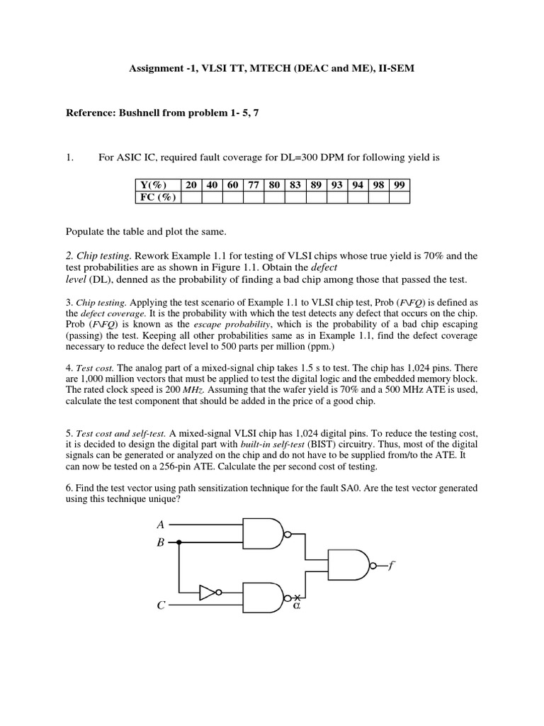 Vlsi TT Assig1 2018 | PDF