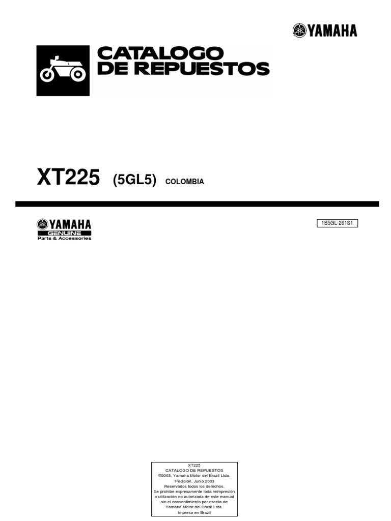 Partes XT225 PDF | PDF