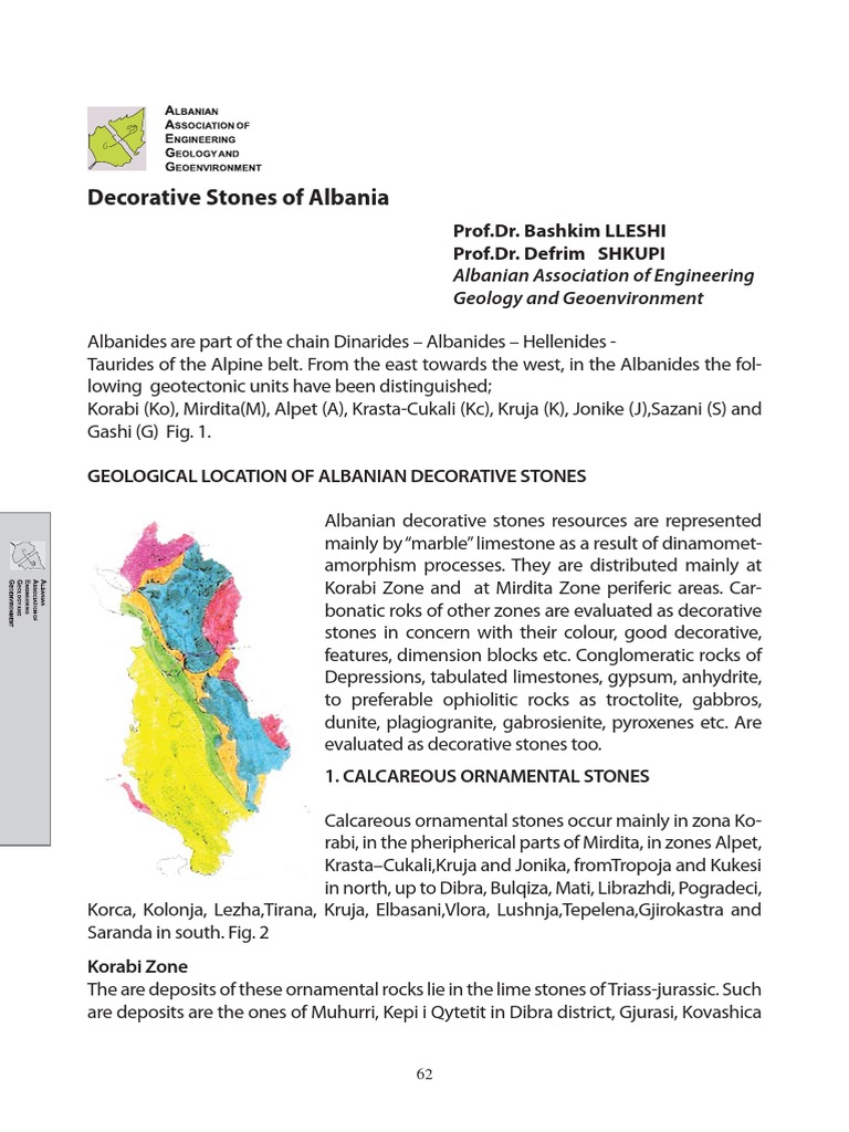 Decorative Stones of Albania | PDF | Geology | Rocks