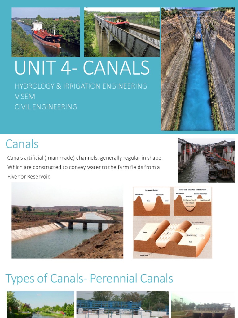Canals Design and Types | PDF | Canal | Liquids