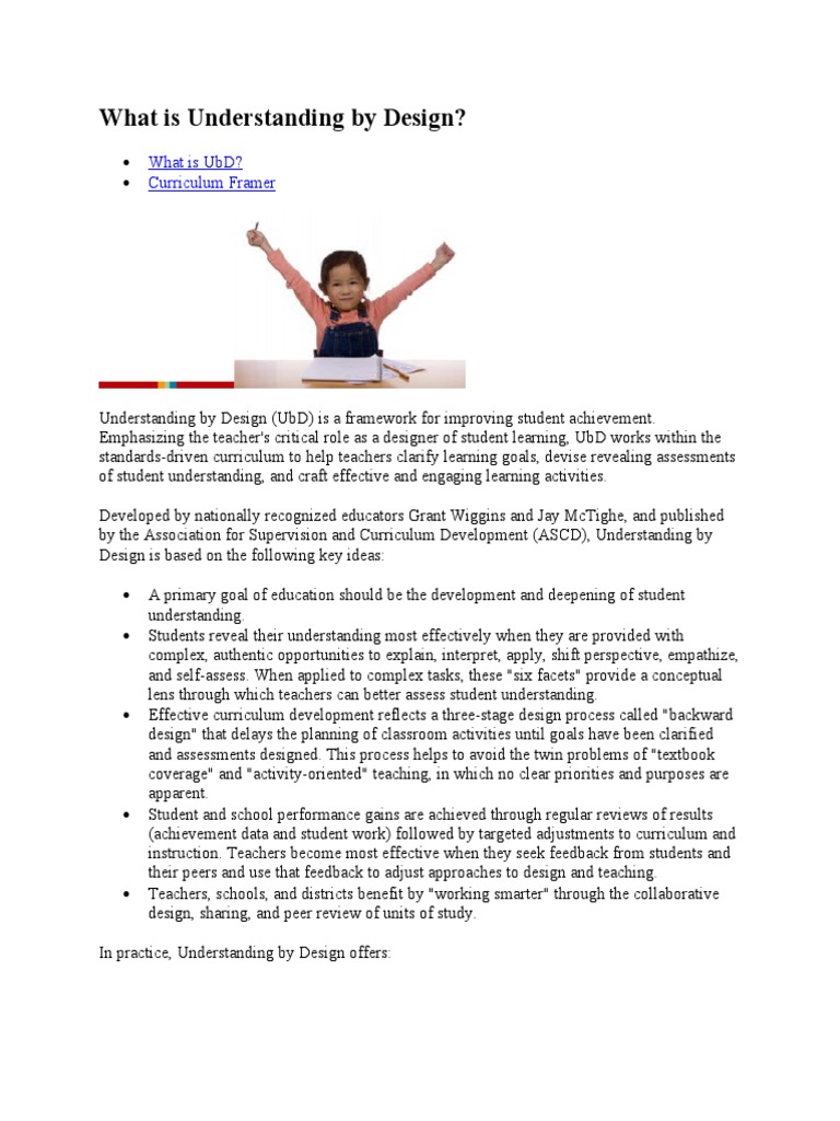 What Is Understanding by Design | PDF | Curriculum | Education Theory
