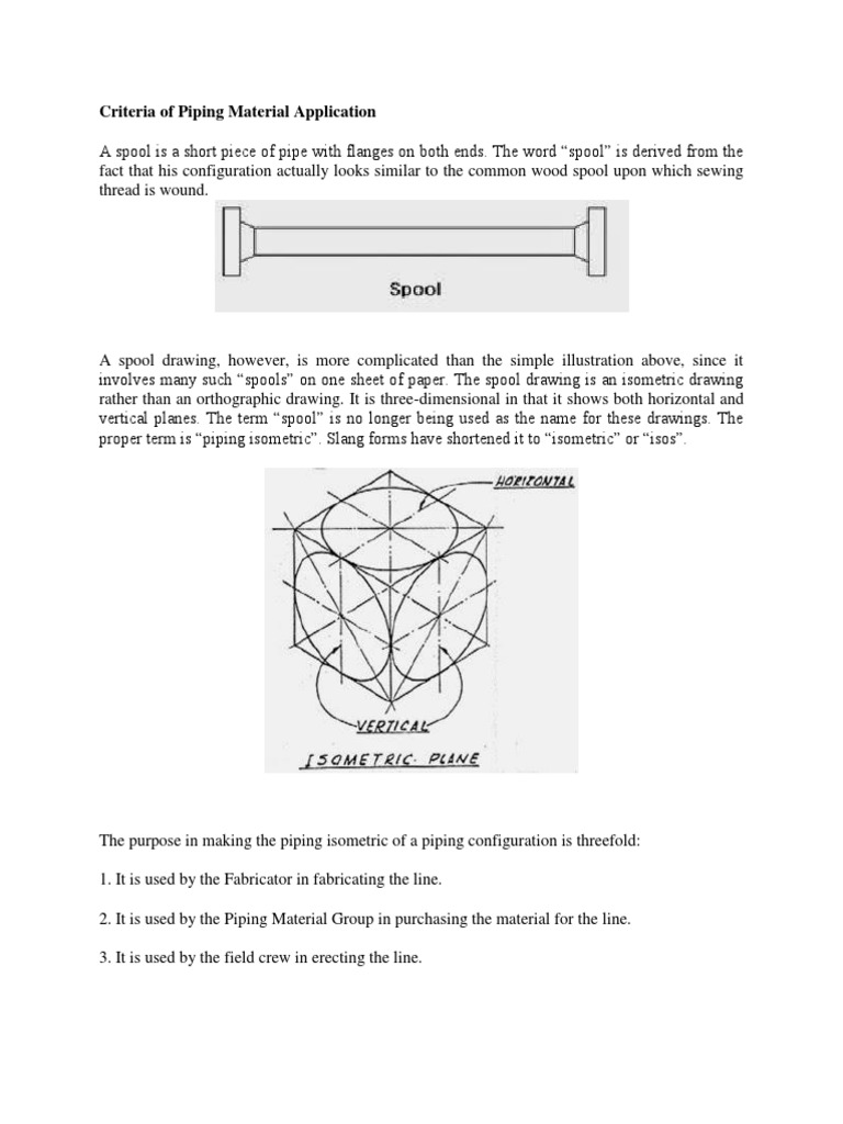 Basic Design For Piping Isometric Drawings | PDF | Specification ...