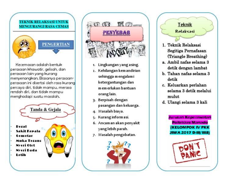 Teknik Relaksasi Untuk Mengurangi Rasa Cemas (Leaflet) | PDF