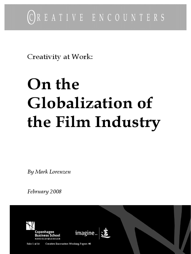 Globalisation of The Film Industry | PDF | Globalization | Economies Of ...