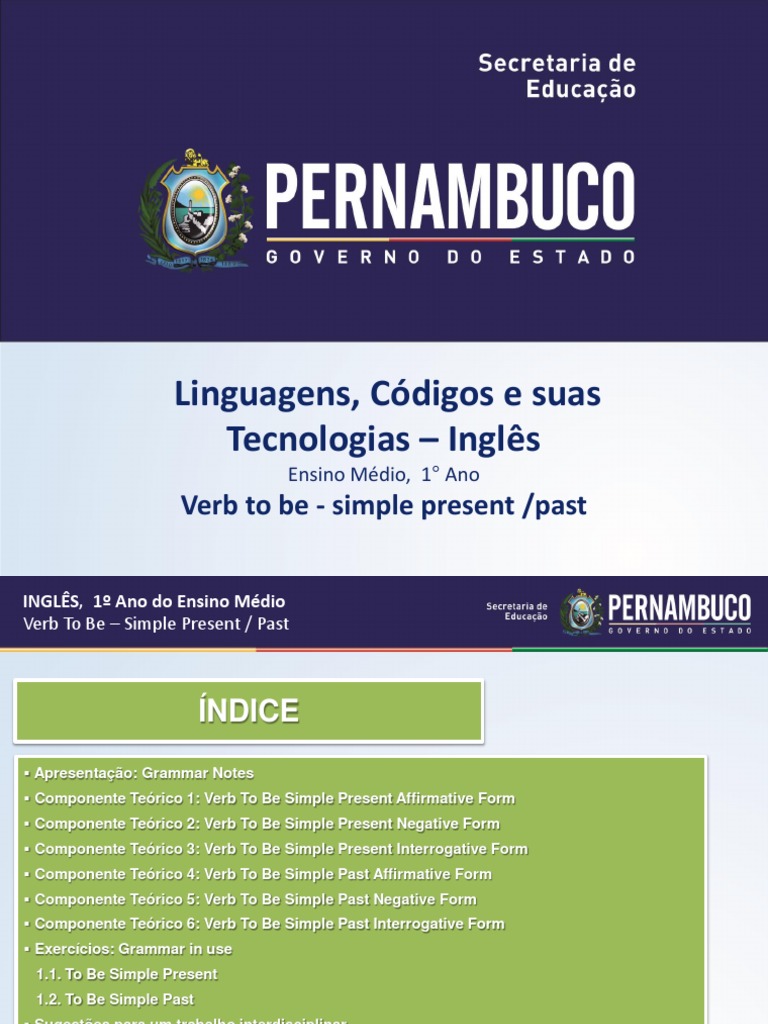 Verb To Be - Simple Present Past | PDF | Estilo (ficção) | Gramática