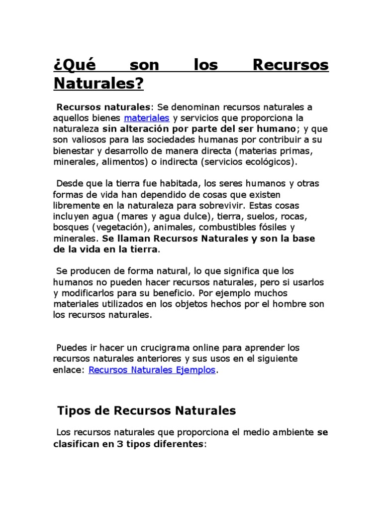 Clasificación de Recursos Naturales | PDF | Suelo | Naturaleza