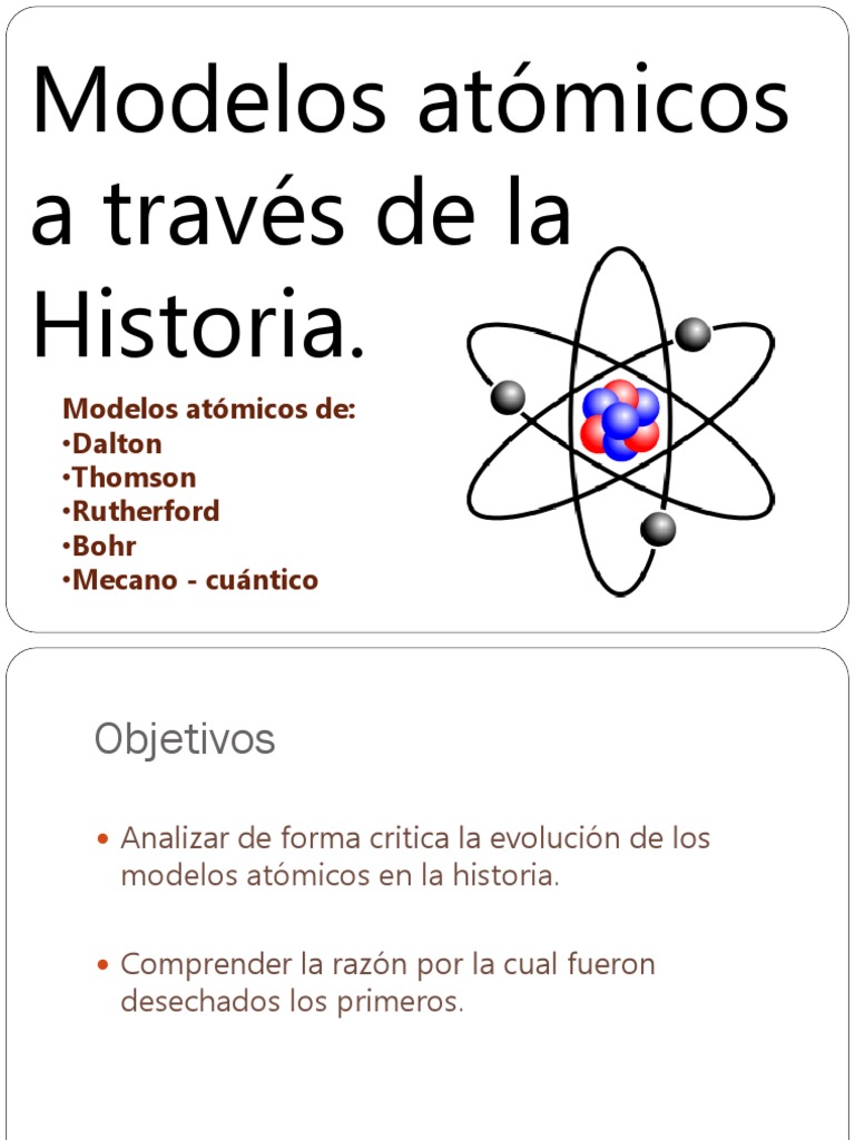 Evolución de Modelos Atómicos | PDF | Átomos | Núcleo atómico