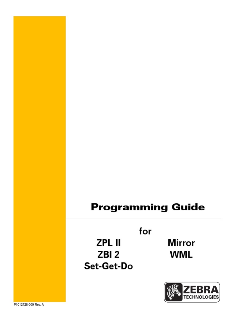 ZPL Manual | PDF | Radio Frequency Identification | Copyright