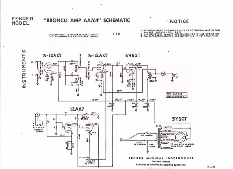 Bronco AA764 Schematic | PDF