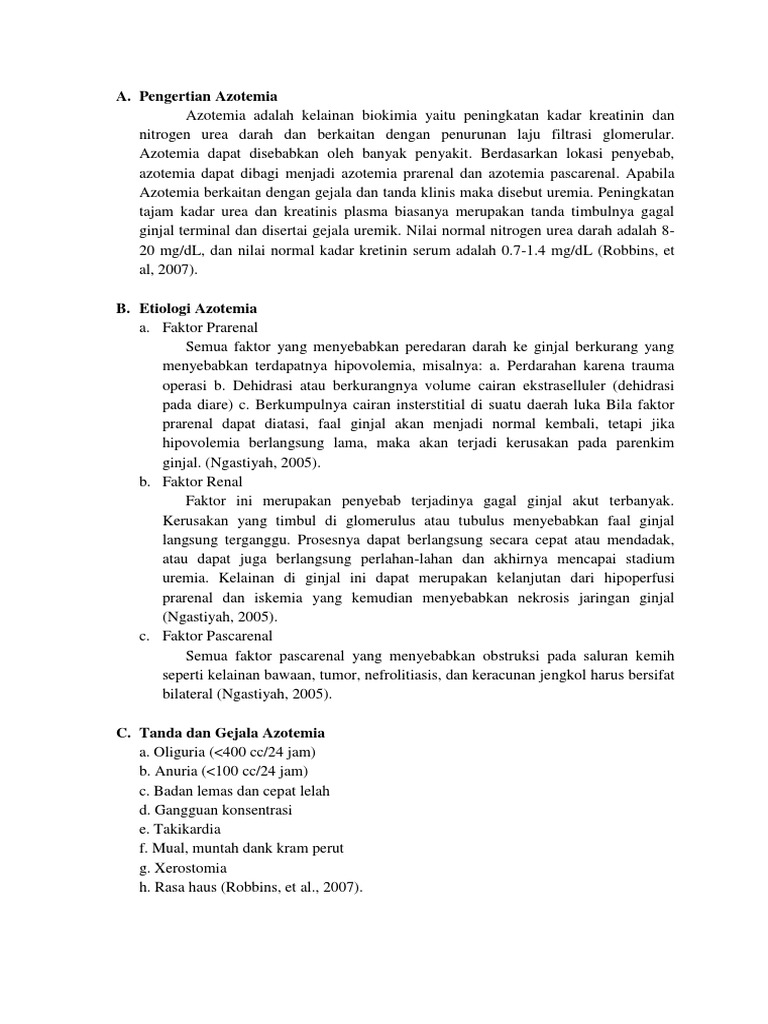 Azotemia Fiks | PDF