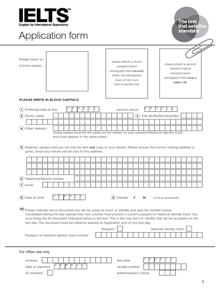 Application Form: Please Write in Block Capitals | PDF