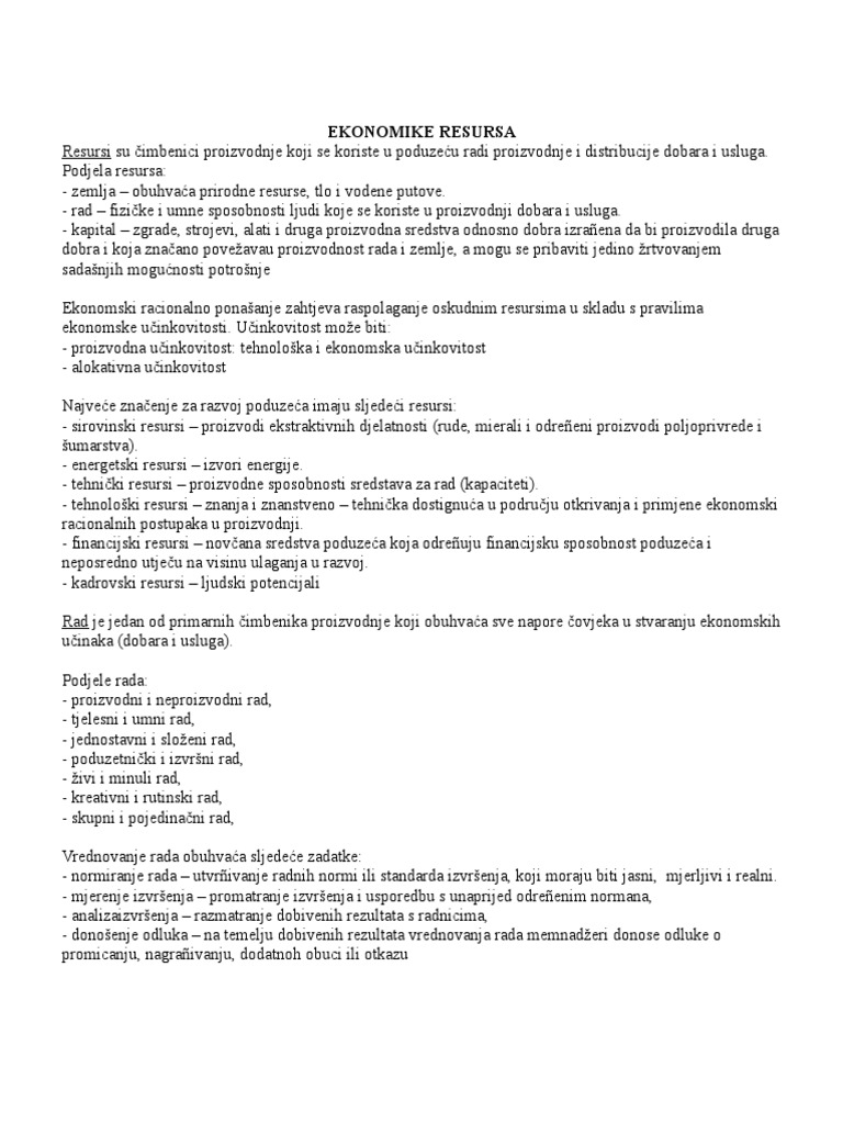 Ekonomike Resursa | PDF