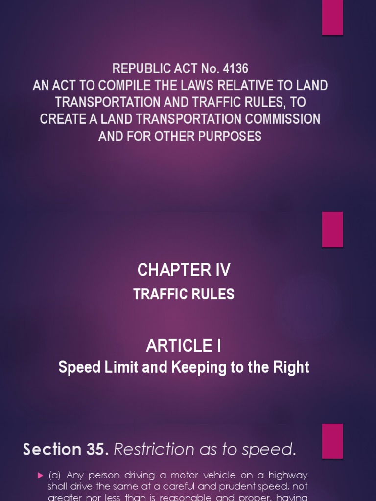 Presentation 1 | PDF | Speed Limit | Traffic