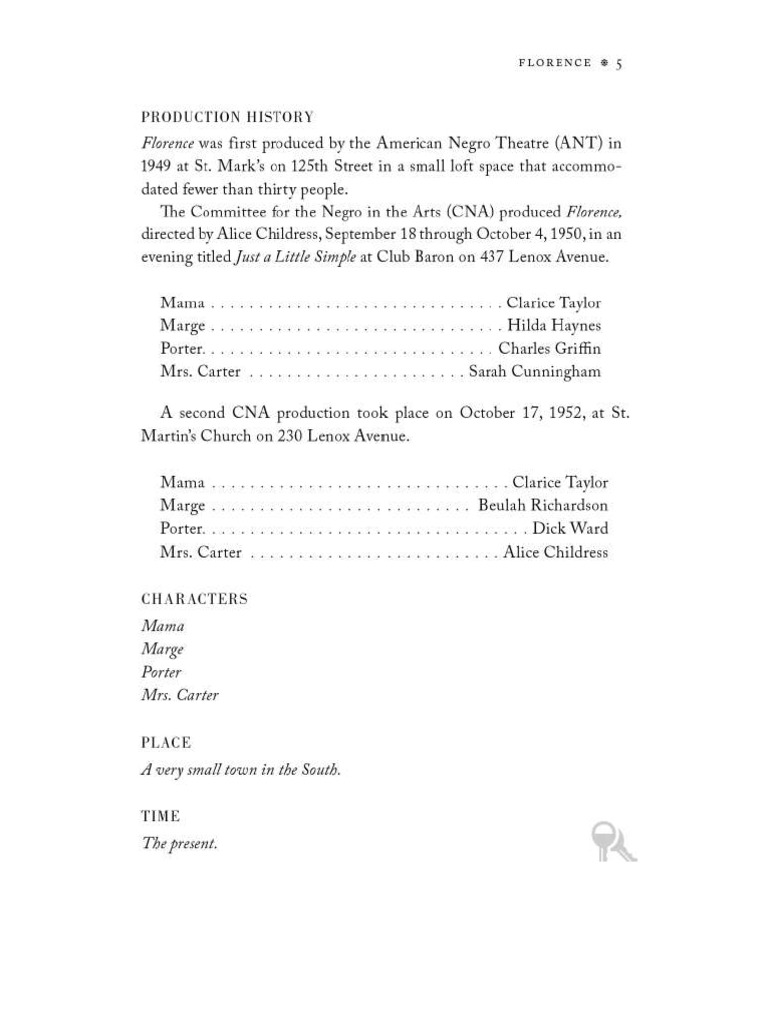 Alice Childress - Florence | PDF