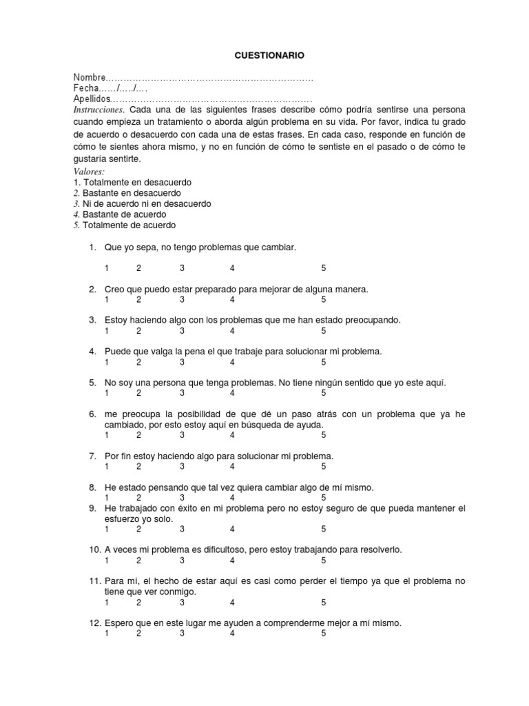 Escala de Prochaska | PDF | Ocio