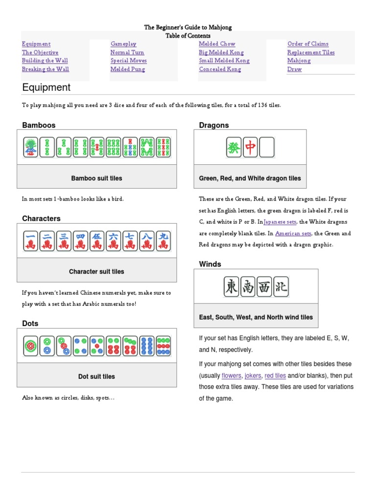 Mahjong | PDF | Mahjong | Gaming Devices