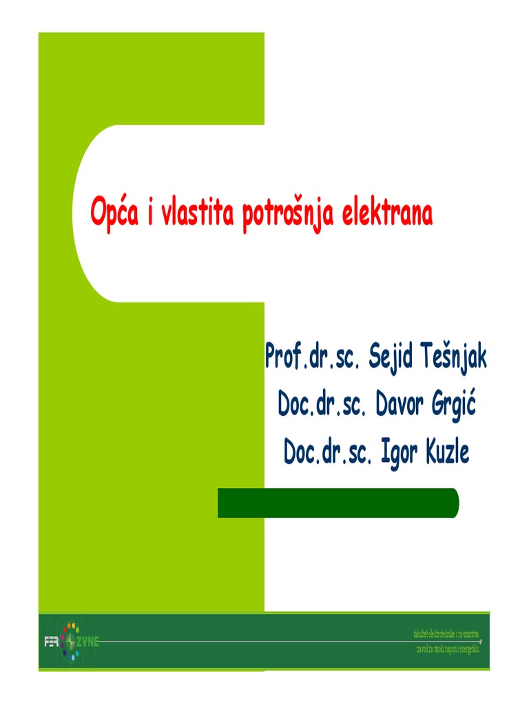 Elektrane 10 Opca I Vlastita Potrosnja | PDF
