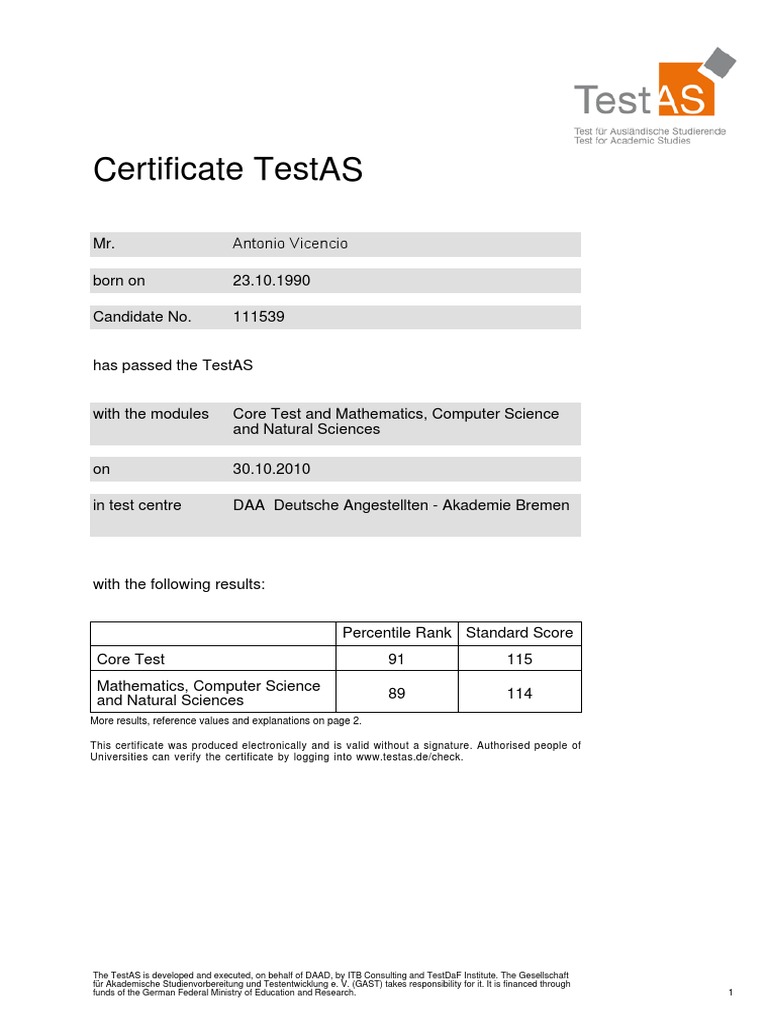 Cognitive Skills (TestAS Certificate Germany) | PDF | Analogy | Science