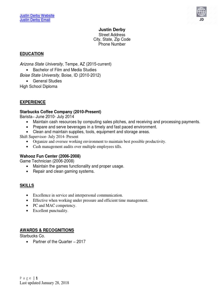 Resume - January 28th | PDF