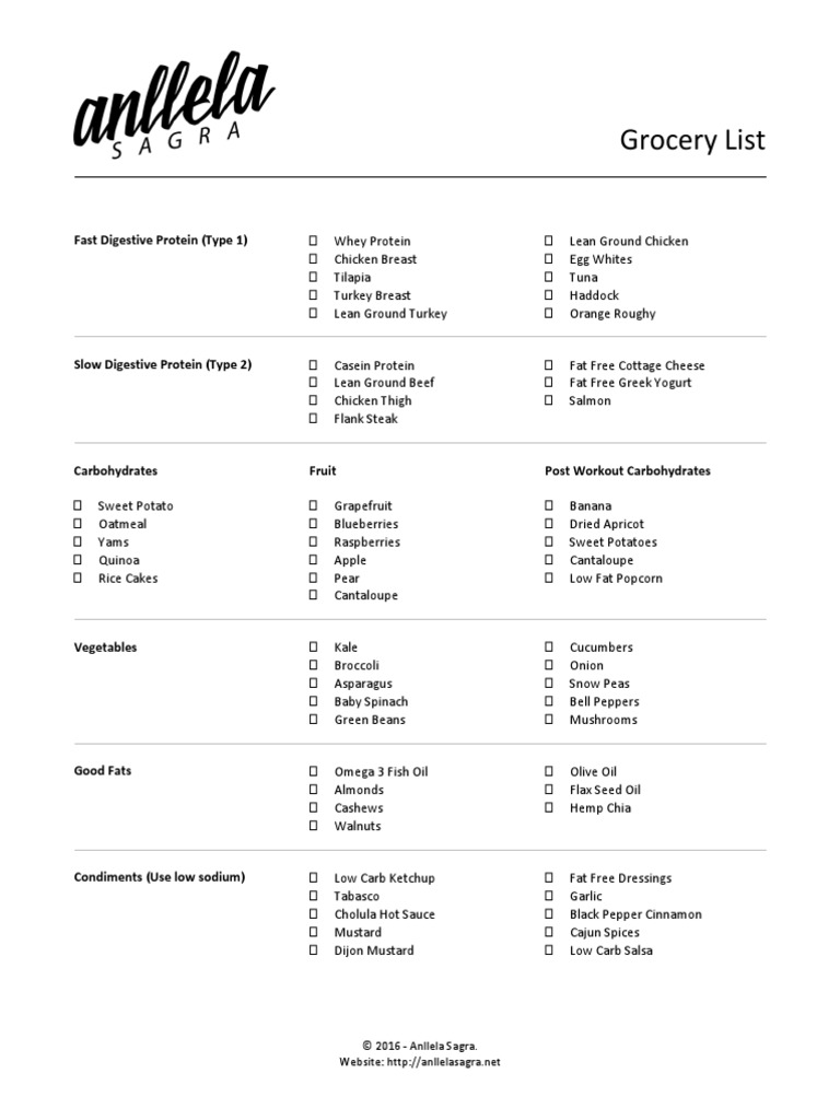 Grocery List English Spanish | PDF