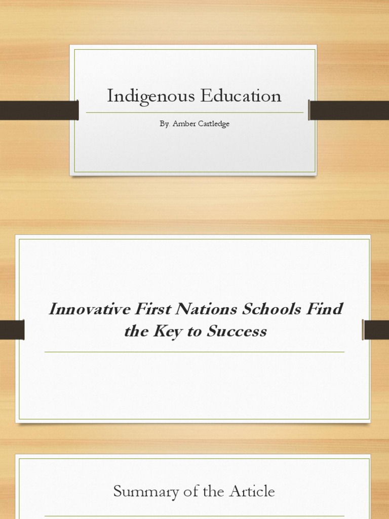 Indigenous Education Presentation | Download Free PDF | Indigenous ...