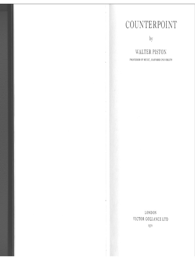 Walter Piston - Counterpoint PDF | PDF