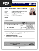 Senior High Teacher Bionote Example | PDF | Educational Stages | Teachers