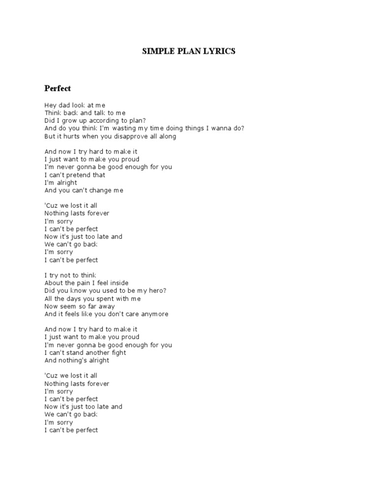 Simple Plan | PDF | Self-Improvement