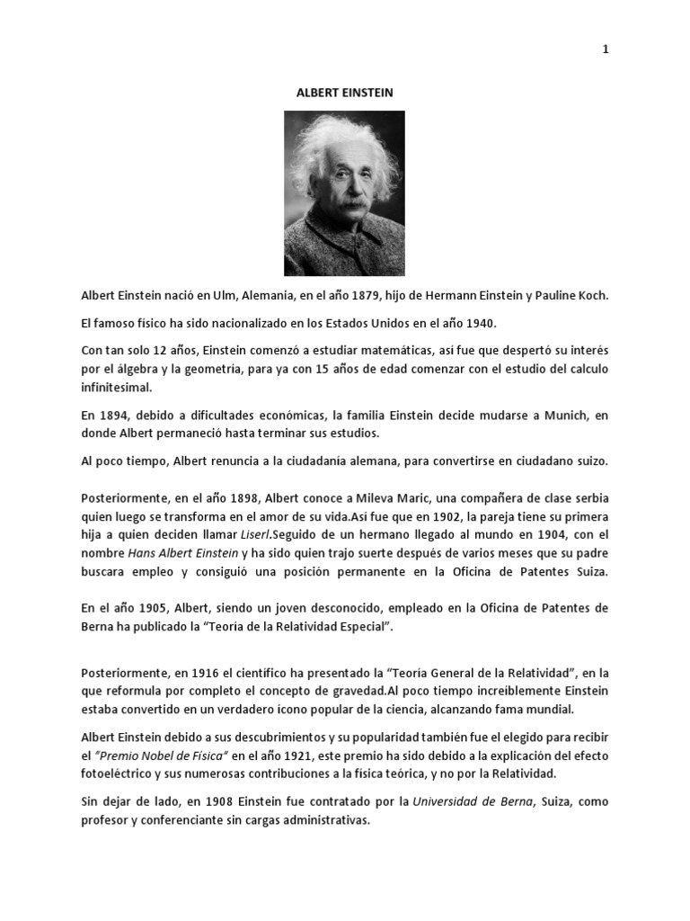 Albert Einstein | PDF | Albert Einstein | Stephen Hawking