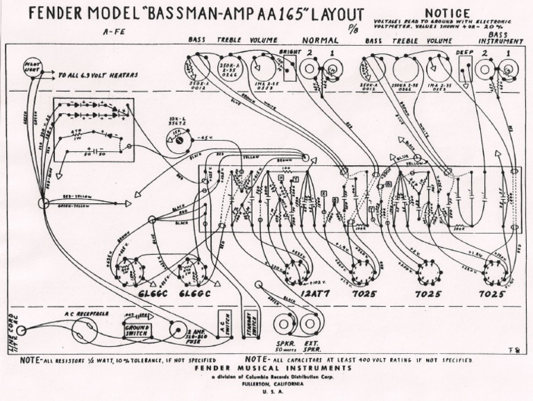 Bassman AA165 Layout | PDF