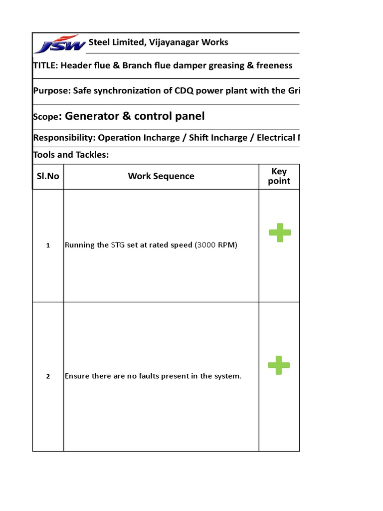 VSOP For Unit Synchronization. | PDF | Switch | Electrical Grid