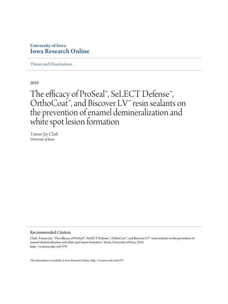 The Efficacy of ProSeal™, SeLECT Defense™, OrthoCoat™, and Biscover LV ...