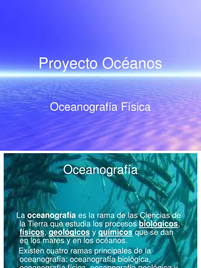 174 Proyecto Oceanos | PDF | Océanos | Agua de mar