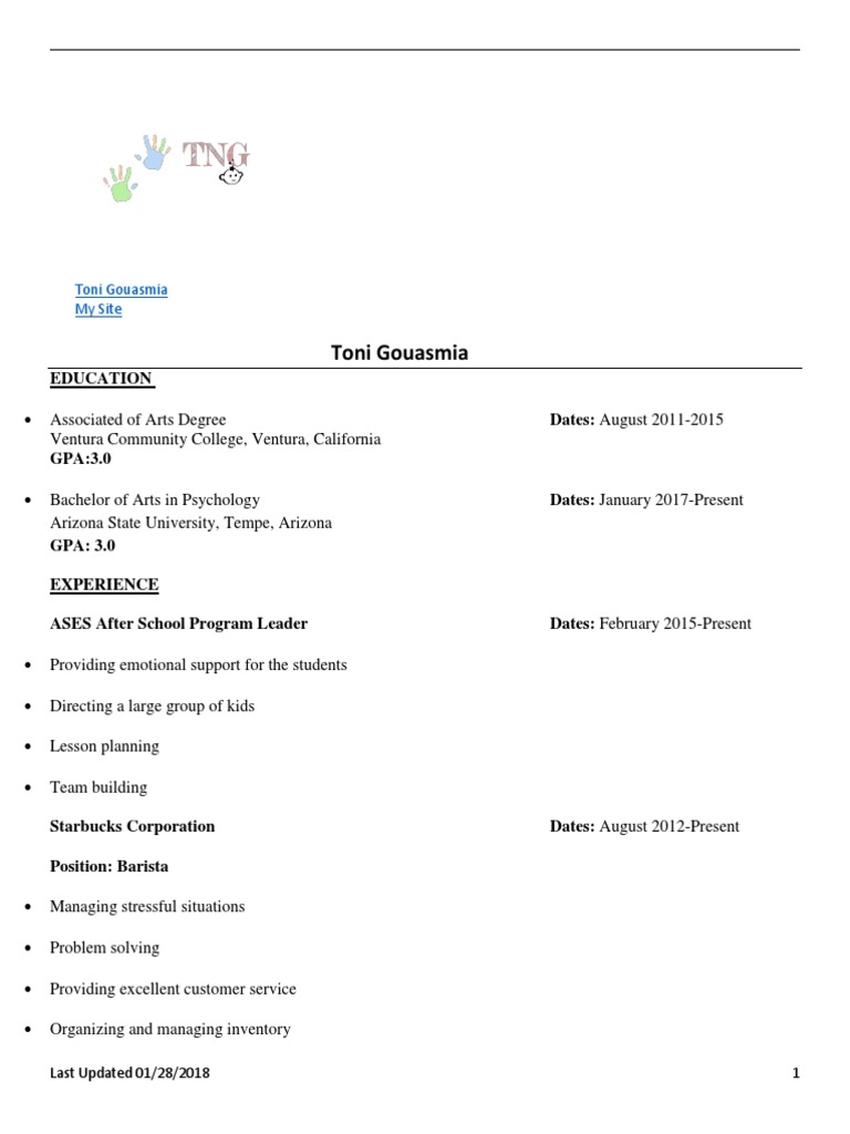 Edt321 Toni Gouasmia Resume | PDF