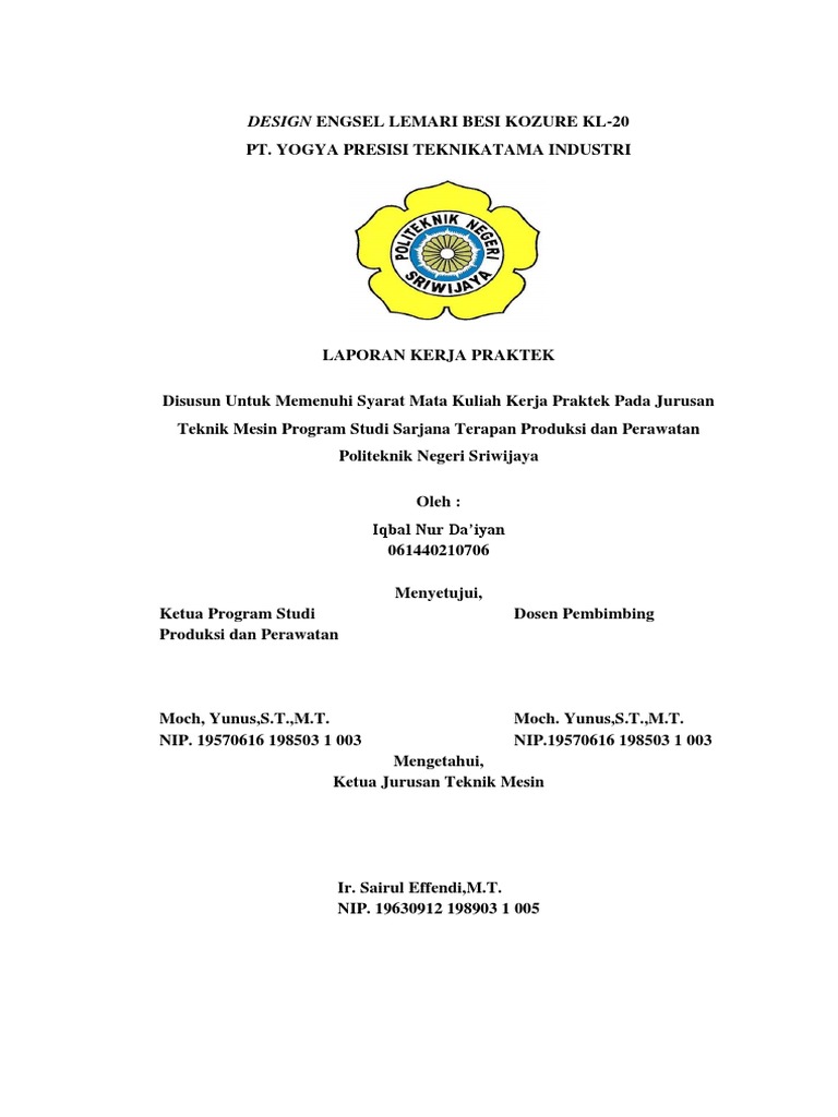 Lembar Pengesahan Laporan KP | PDF