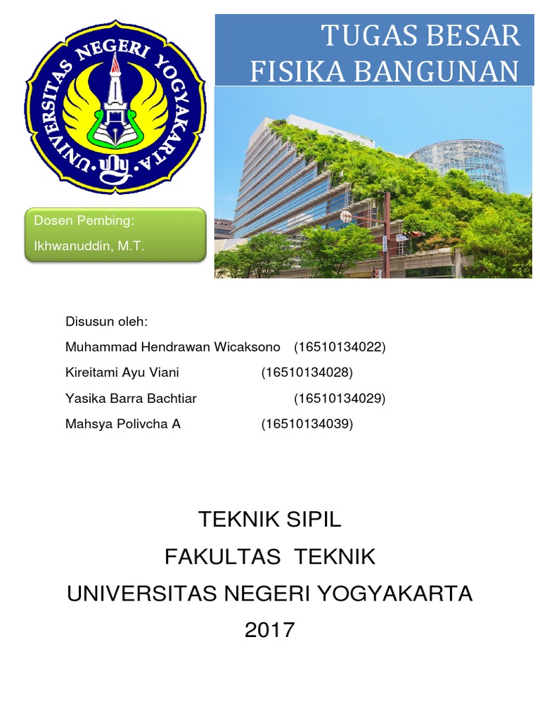 Cover Tugas Besar Fisika Bangunan | PDF