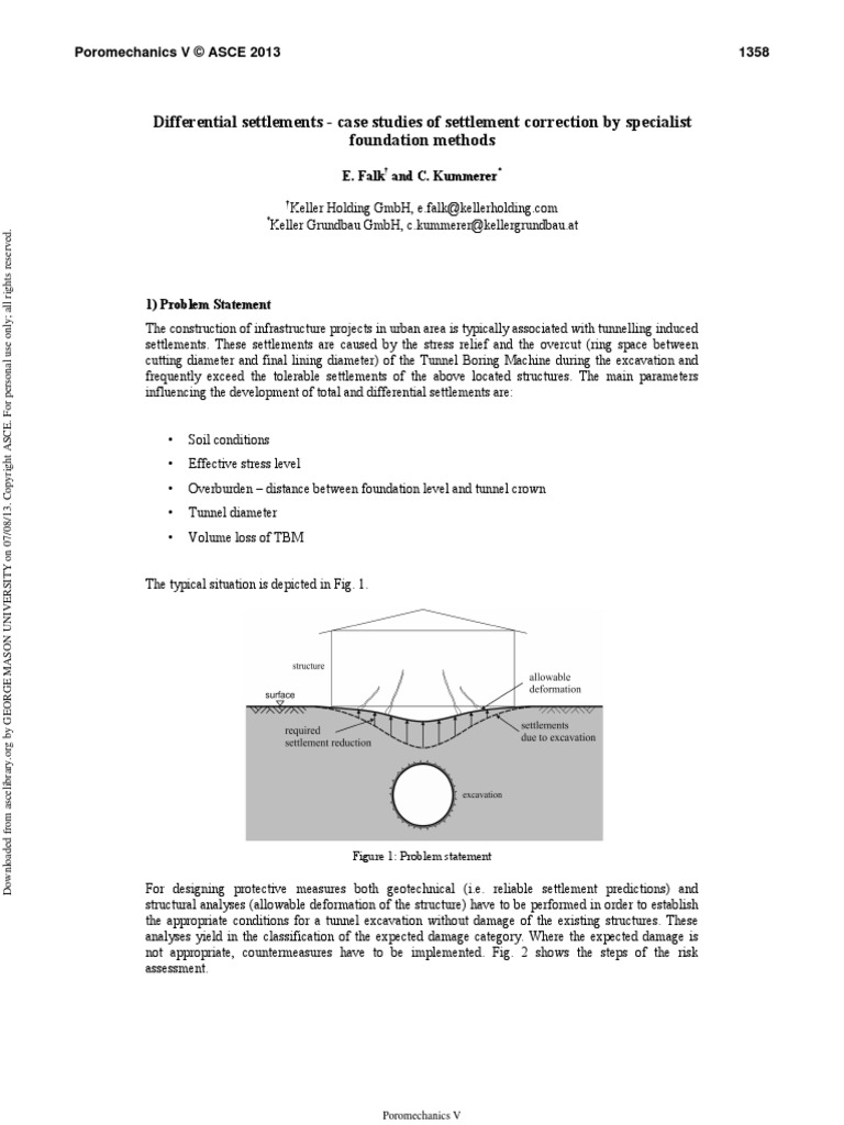Differential Settlements - Case Studies of Settlement Correction by ...