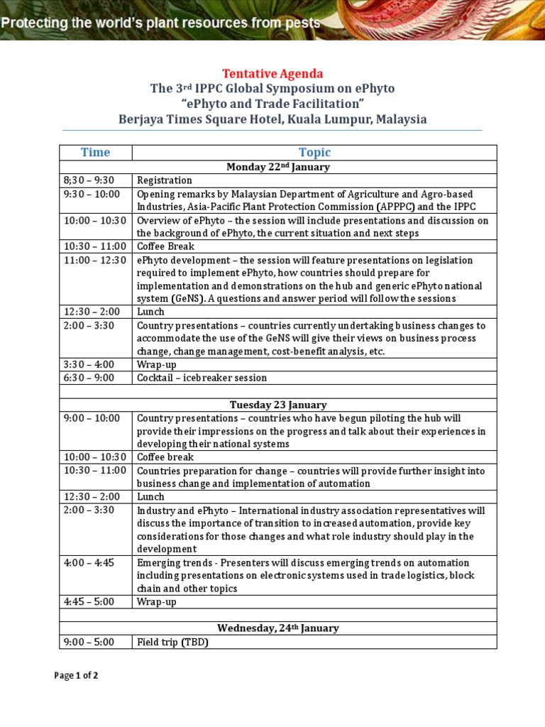 Tentative Agenda MS7VtmR | PDF | Business | Economies