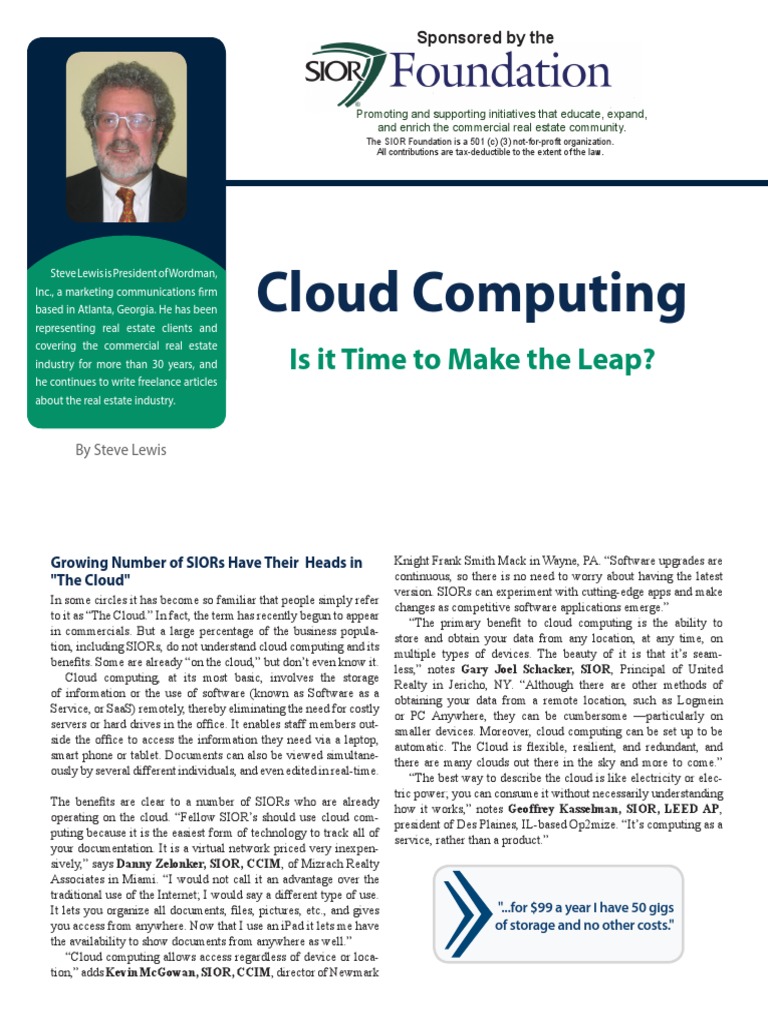 Steve Lewis - Cloud Computing | Download Free PDF | Cloud Computing | Quick Books