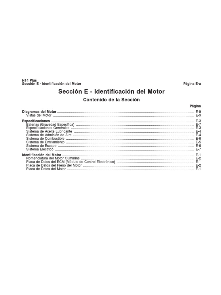 Diagramas Del Motor N14 PDF | PDF | Ingeniería mecánica | Cantidades ...