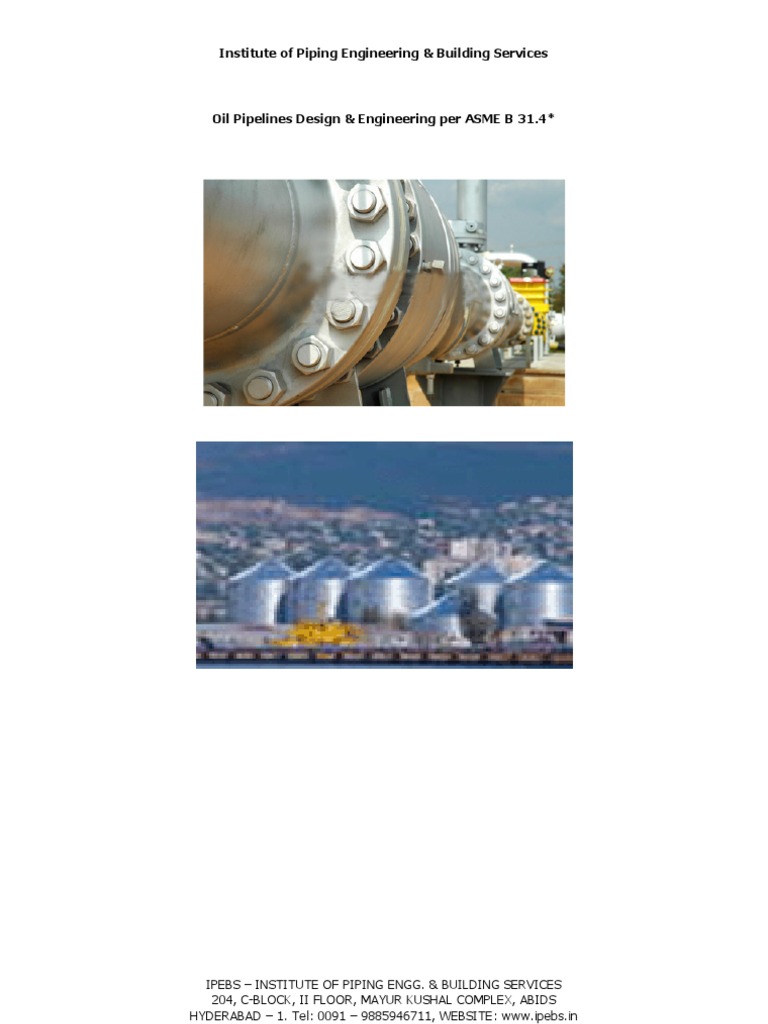 Oil Pipeline Design ASME B31.4 | PDF | Pipeline Transport | Pipe (Fluid Conveyance)