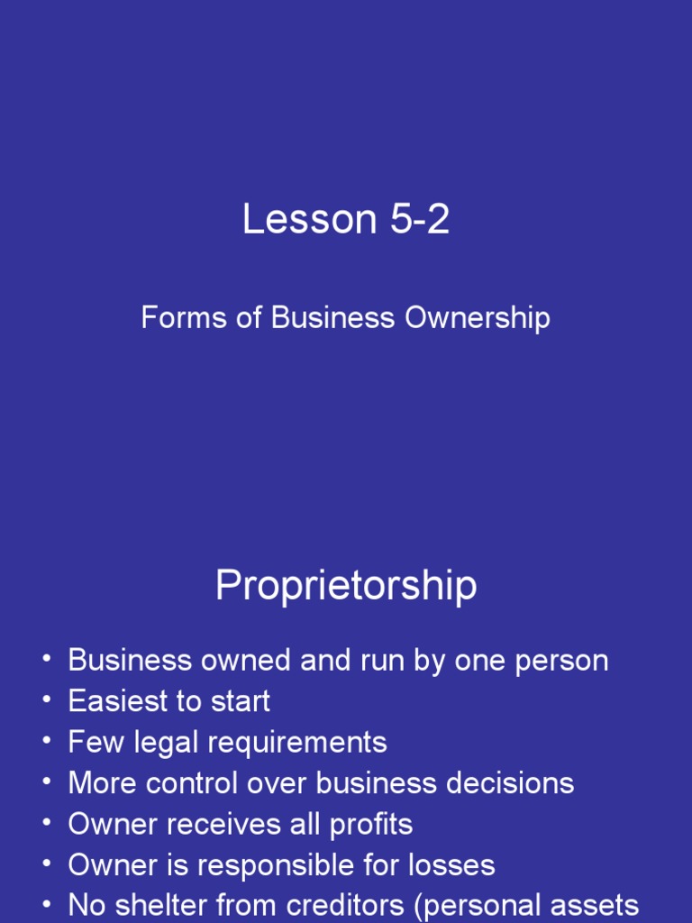 Overview of Business Ownership Types | PDF | Corporations | Partnership