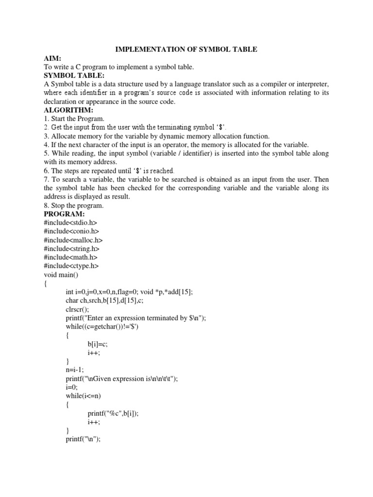 CD Lab 01 | PDF | C (Programming Language) | Computer Program