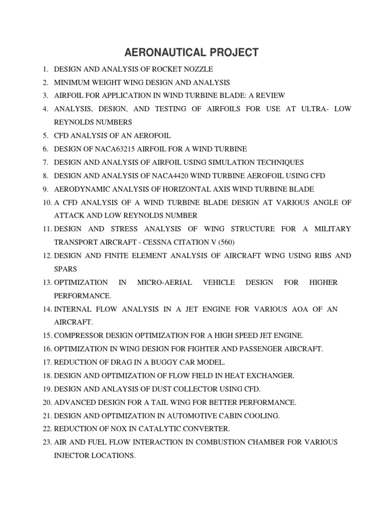 Aeronautical Project | PDF | Airfoil | Turbine