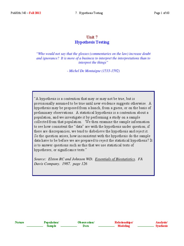 Understanding Hypothesis Testing Basics | PDF | Statistical Power | P Value